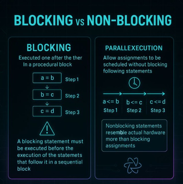 🧠 Gán Blocking và Non-Blocking trong Verilog: Hiểu rõ để thiết kế đúng